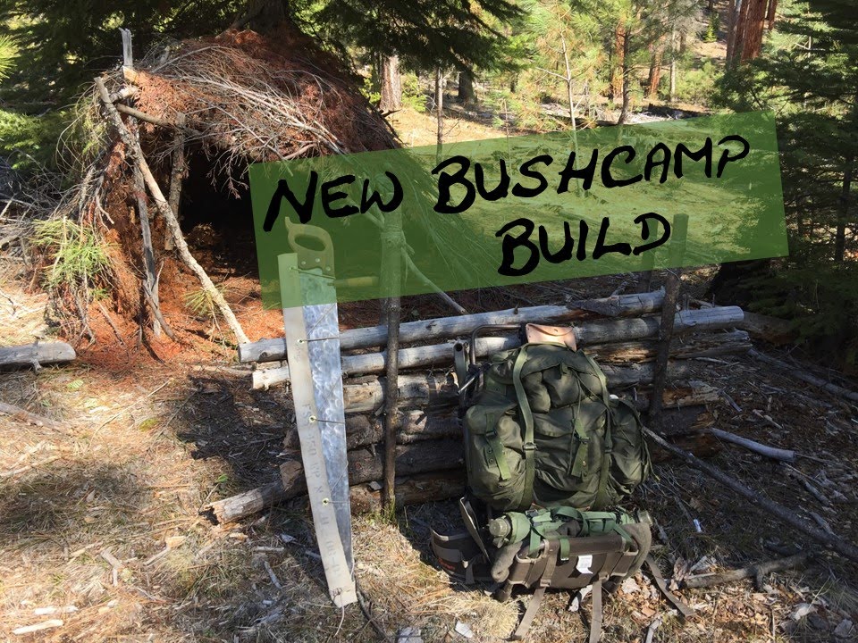 New Bushcraft Camp Build part 1 - YouTube