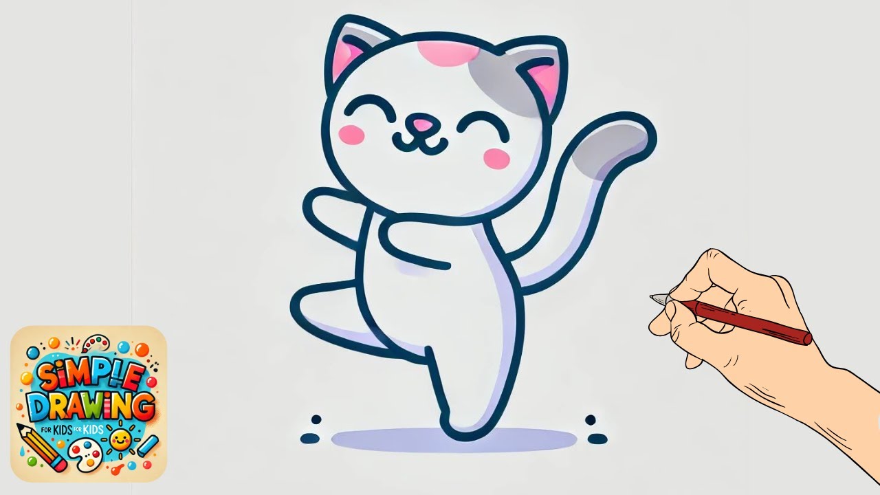 Simple Trick Makes Drawing Dancing Cat SUPER Easy - YouTube
