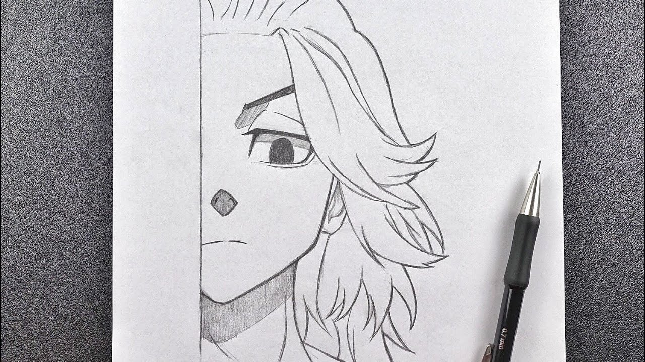 how To draw Mikey || anime tutorial drawing step by step - YouTube