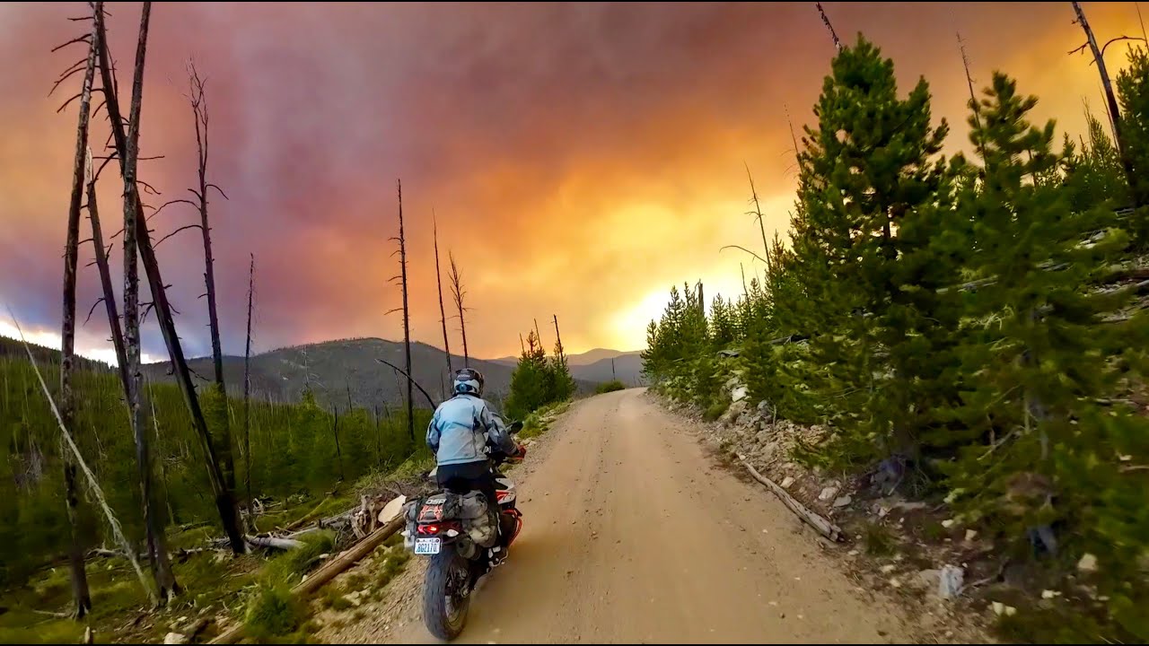 We ride the Magruder Corridor with a growing forest fire | Idaho BDR ...