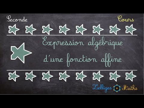 2de - Expression algébrique d'une fonction affine - YouTube