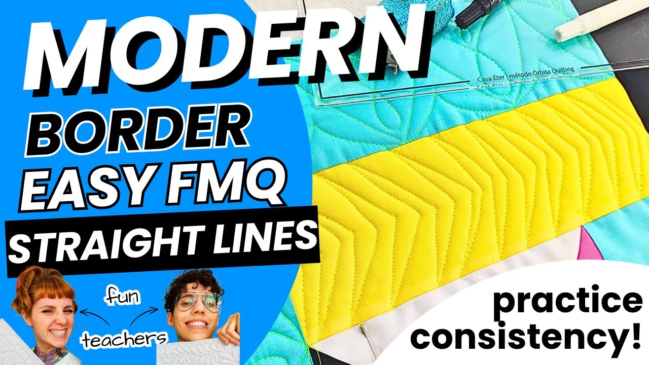 Modern Quilting Design: Beginner Border -Straight Lines! Custom Free ...