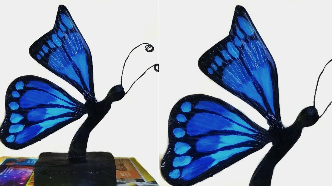 How to make a Carved Butterfly sculpture | Home decor idea | cement ...