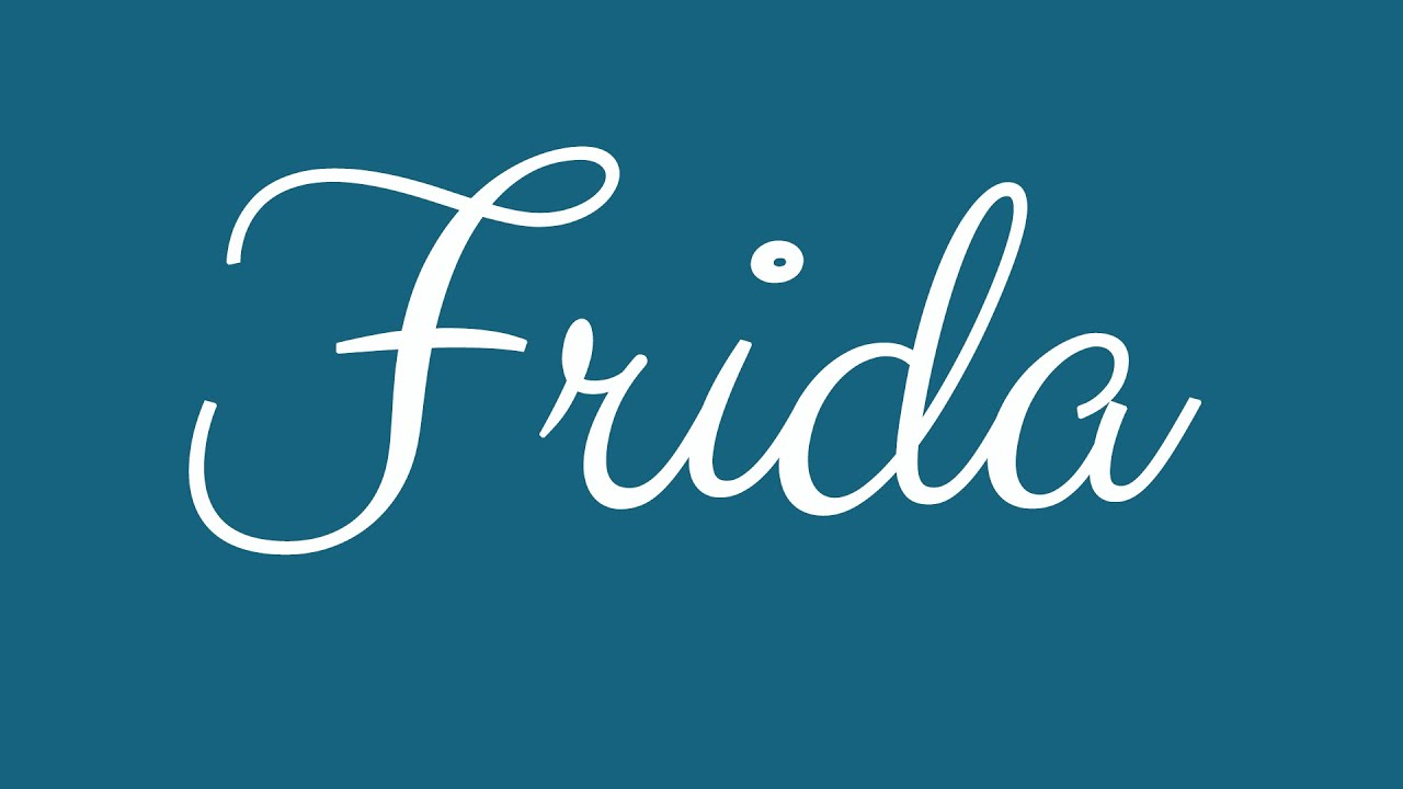 Learn how to Sign the Name Frida Stylishly in Cursive Writing - YouTube