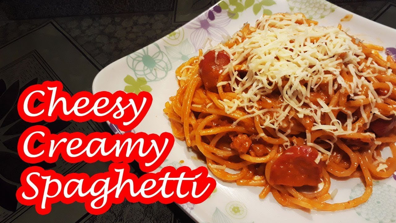 CHEESY CREAMY SPAGHETTI!!! - YouTube