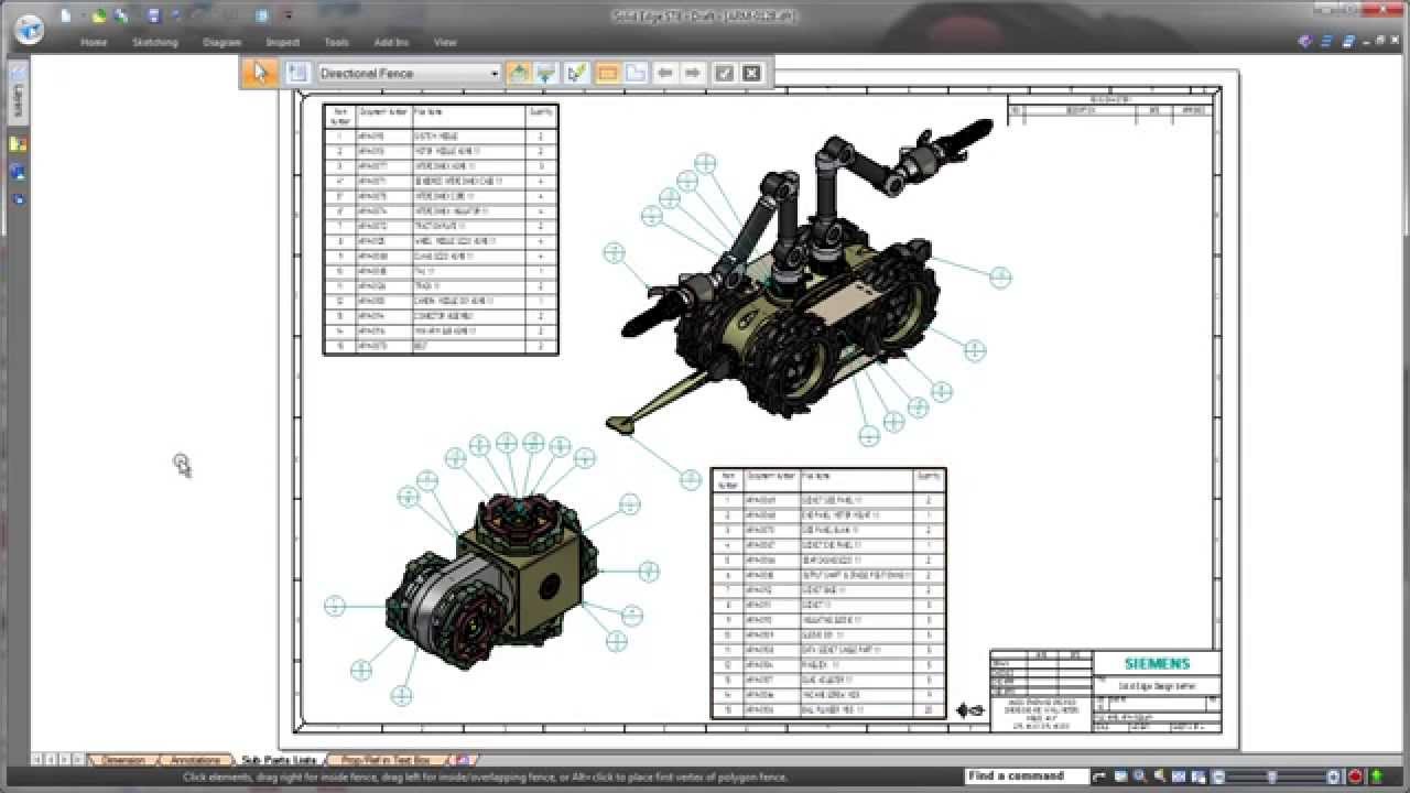 Solid Edge ST8 Zeichnungsableitung - YouTube
