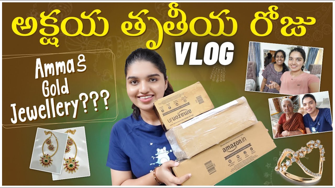 Amma ️కోసం అక్షయ తృతీయ Roju Gold Jewellery💍Gift Vlog!?|Monthly ...