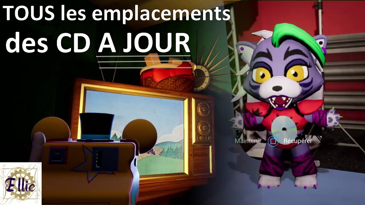 Soluce FNAF Security Breach FR : emplacement des 16 CD rétro et lecteur ...