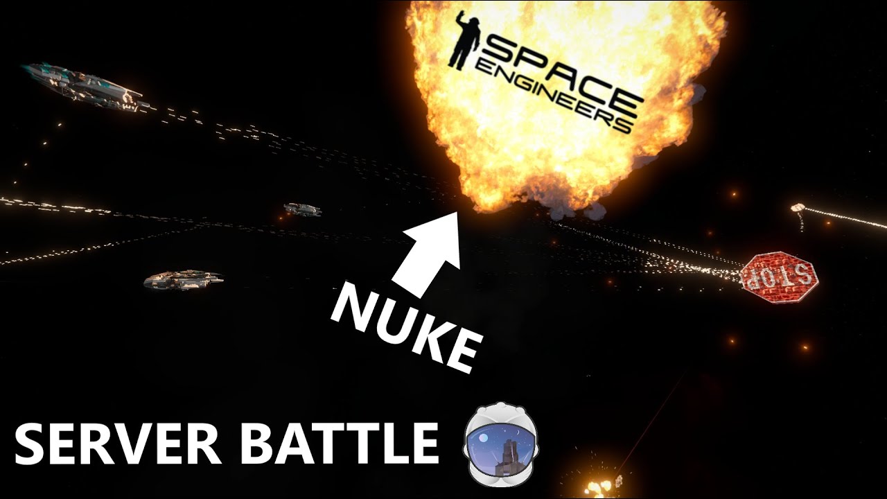 Nuclear Battle! | Space Engineers Server Battle - YouTube