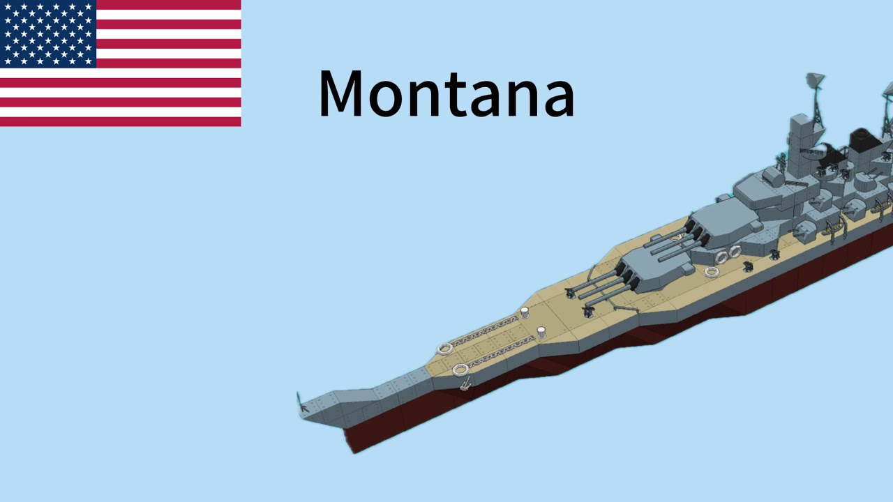 Warship craft - Montana (reimagined + simplified) - YouTube