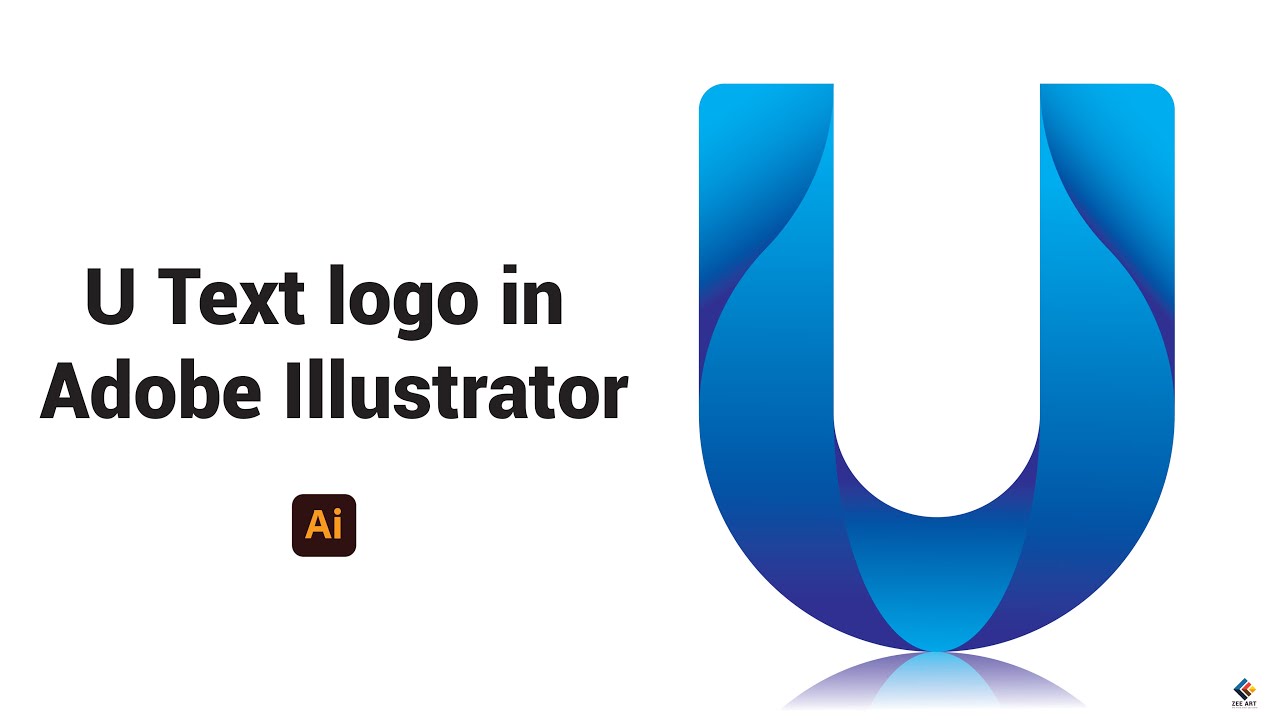 How to Create a U Text logo in Adobe Illustrator: - YouTube