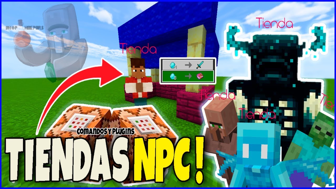 CREA TIENDAS NPC para tu SERVIDOR! 2 MÉTODOS - Comandos y Plugins! # ...