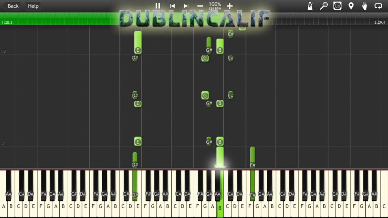 StreetPass Mii Plaza Puzzle Swap Piano Tutorial Synthesia - YouTube