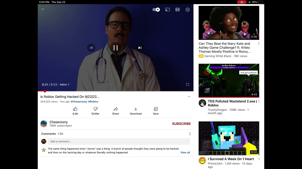 Roblox got hacked on 9/22/22 - YouTube