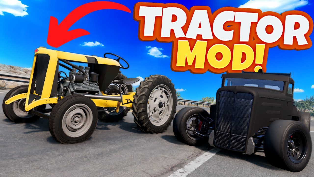 Someone Turned The NEW Car into a TRACTOR in BeamNG Drive Mods! - YouTube