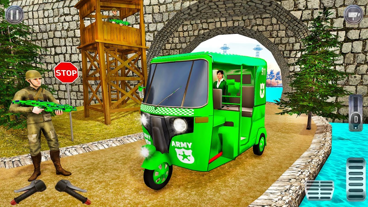 Army Auto Rickshaw Driving 2021 - Taxi Tuk Tuk Simulation - Android ...