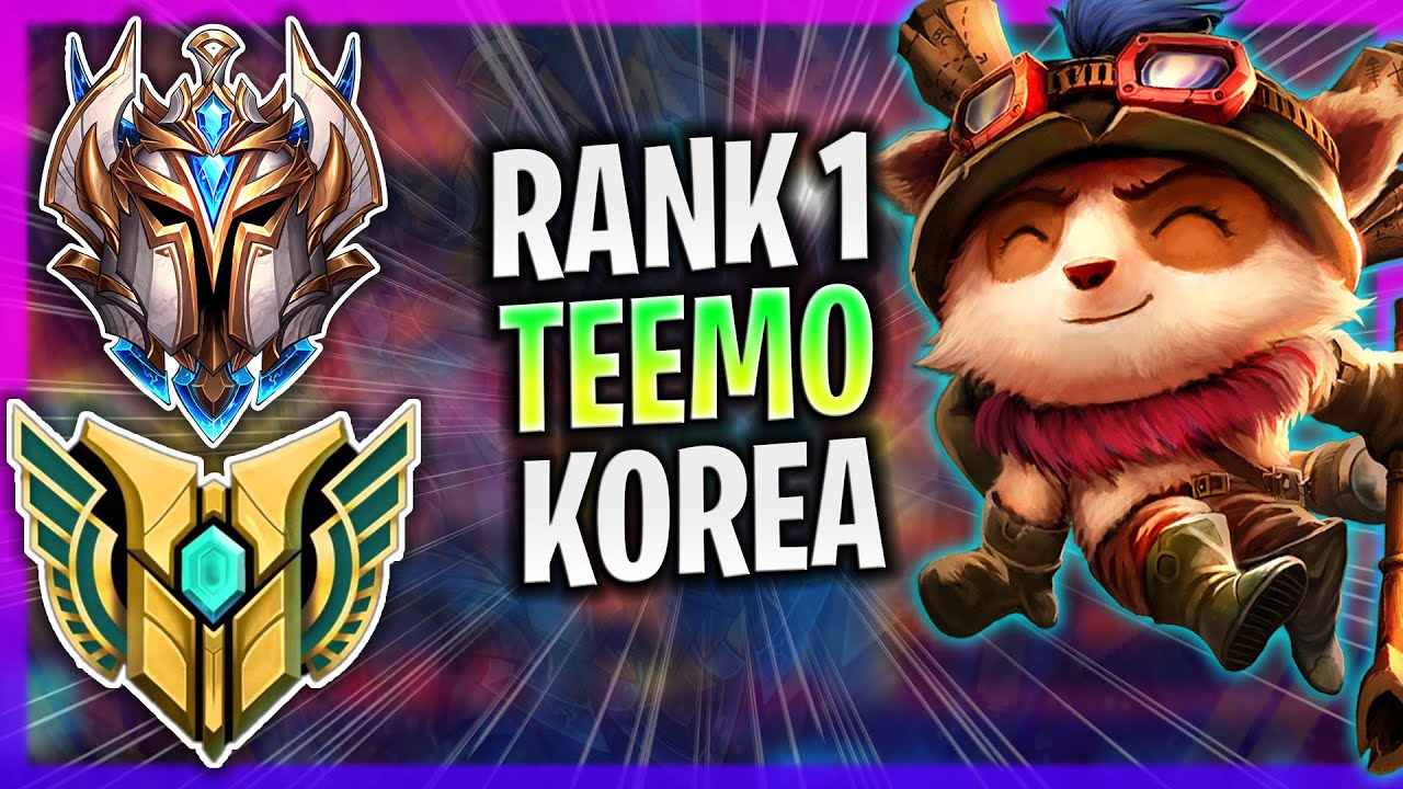RANK 1 TEEMO IN THE WORLD! | RANK 1 TEEMO TOP GAMEPLAY | RANK 1 TEEMO ...