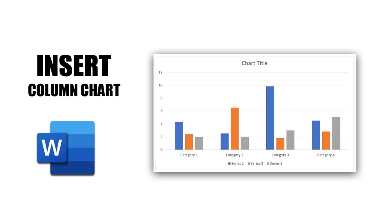 How to insert column chart in word doc - YouTube