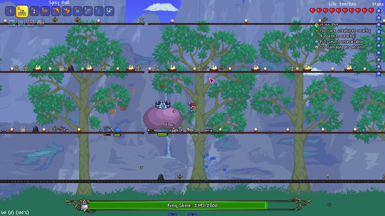 Terraria - Fargo's Souls Mod v1.3.93: King Slime (Eternity Mode) - YouTube