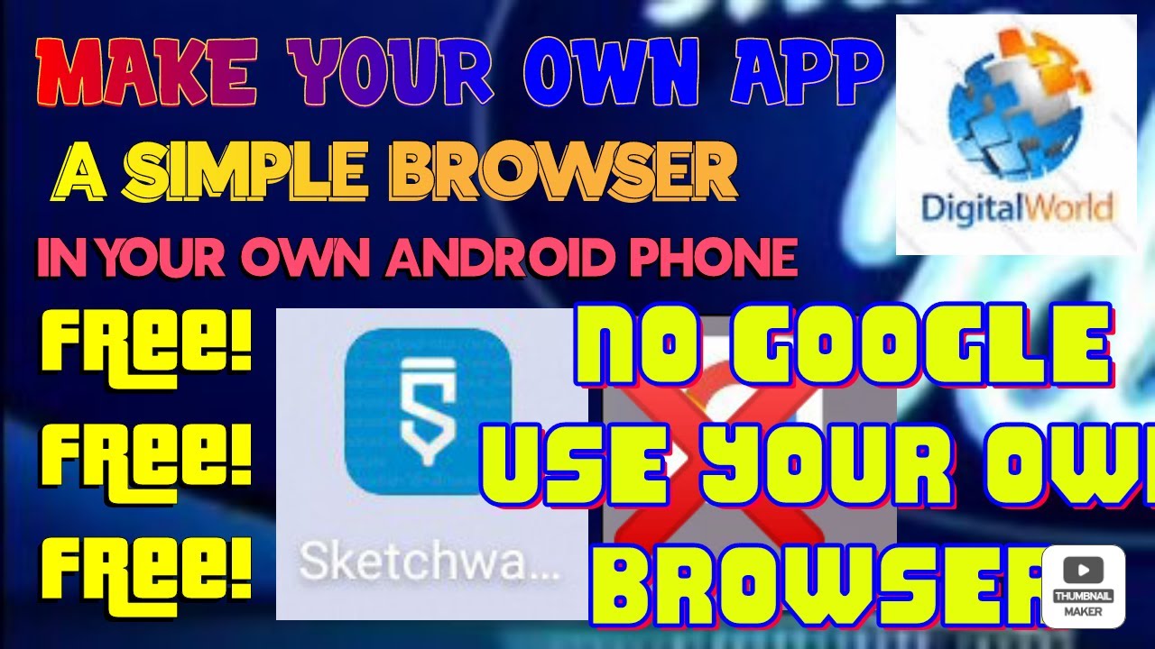 Make your own app in Sketchware(android)||Make a simple browser in android|| How to - YouTube