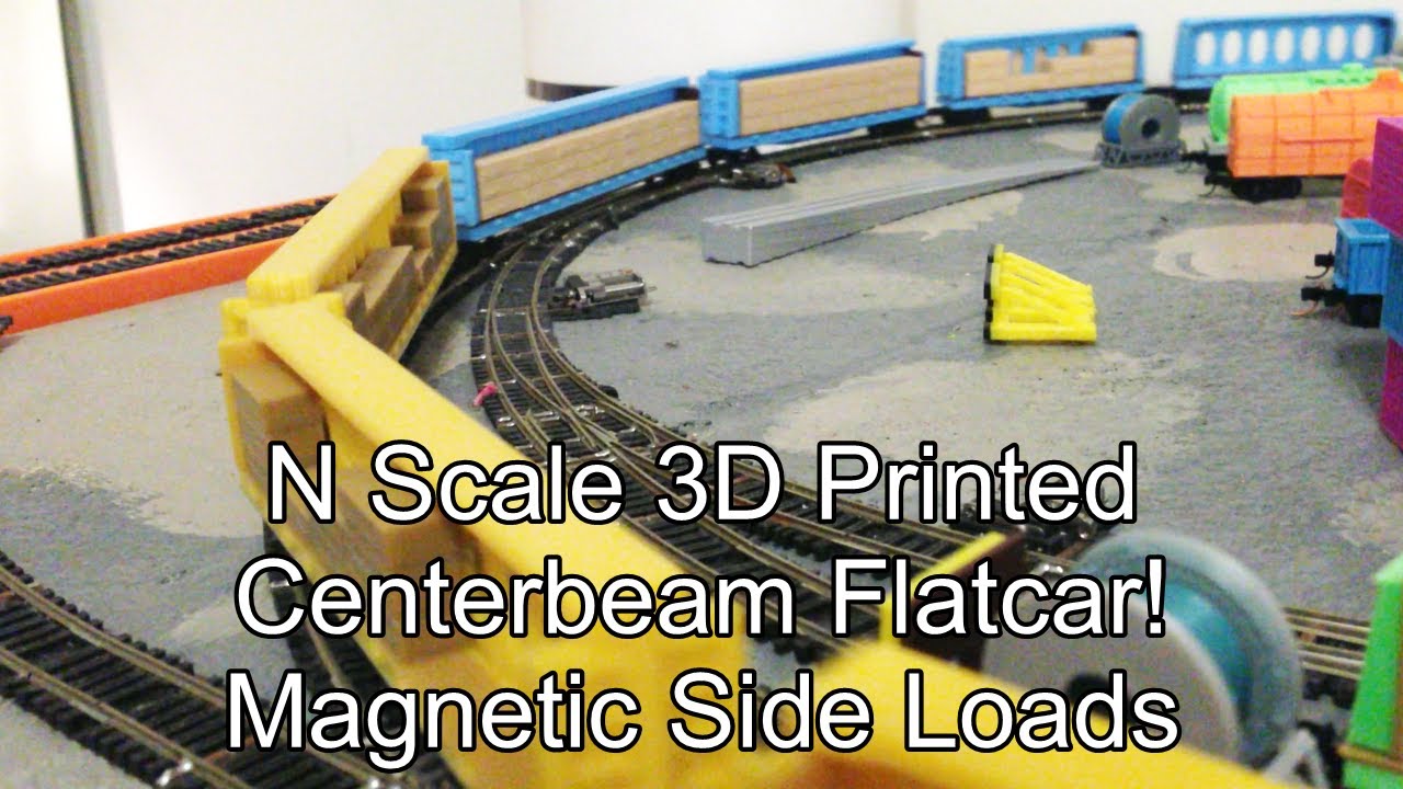 Centerbeam Flatcar with Oval Holes N Scale 3D Printed for Micro-Trains ...