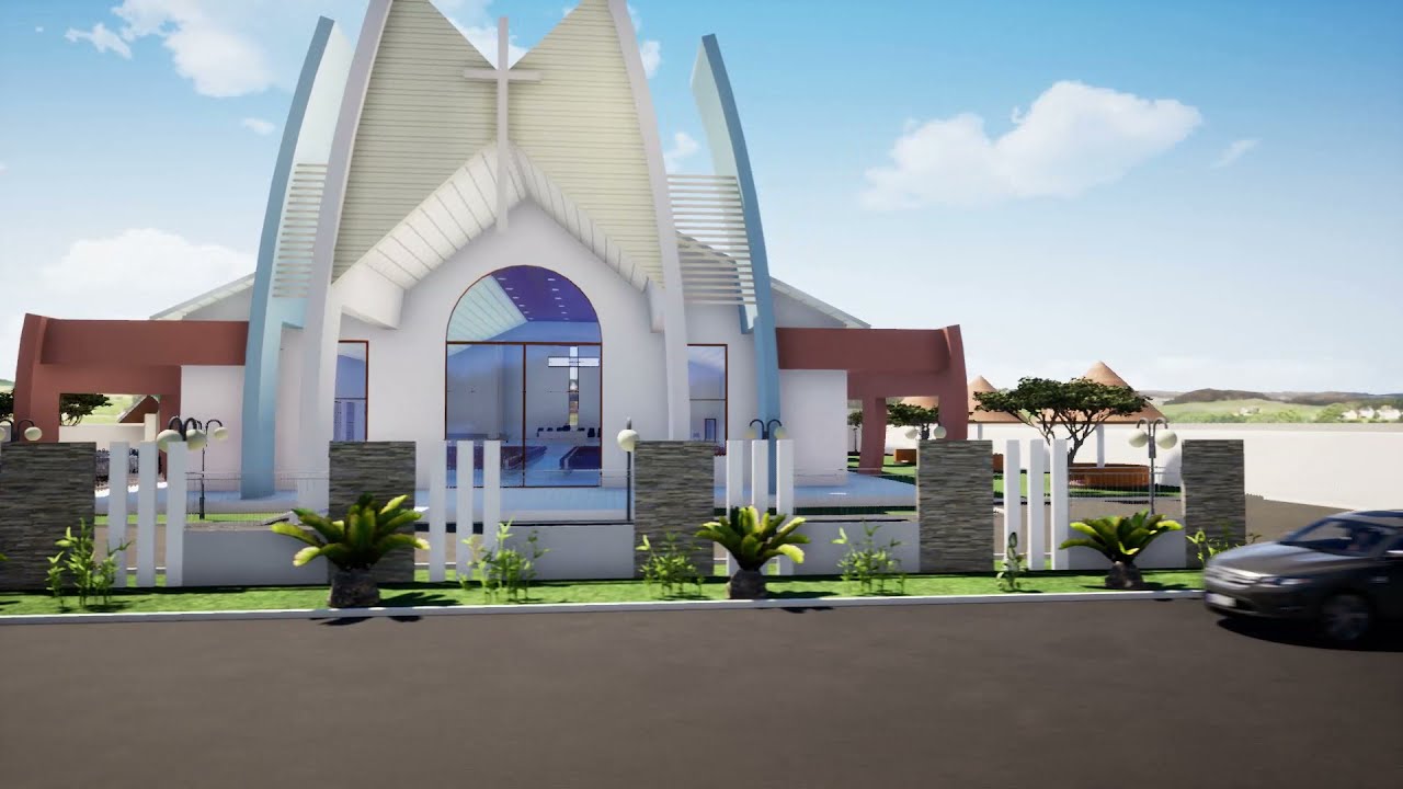 MODERN DESIGN OF CATHOLIC CHURCH IN KASAMA ZAMBIA - YouTube