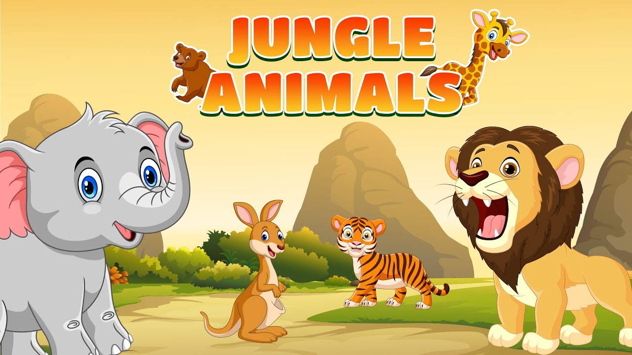 Learn Jungle Animals for Kids | Learn Jungle Animal Names for Toddlers ...