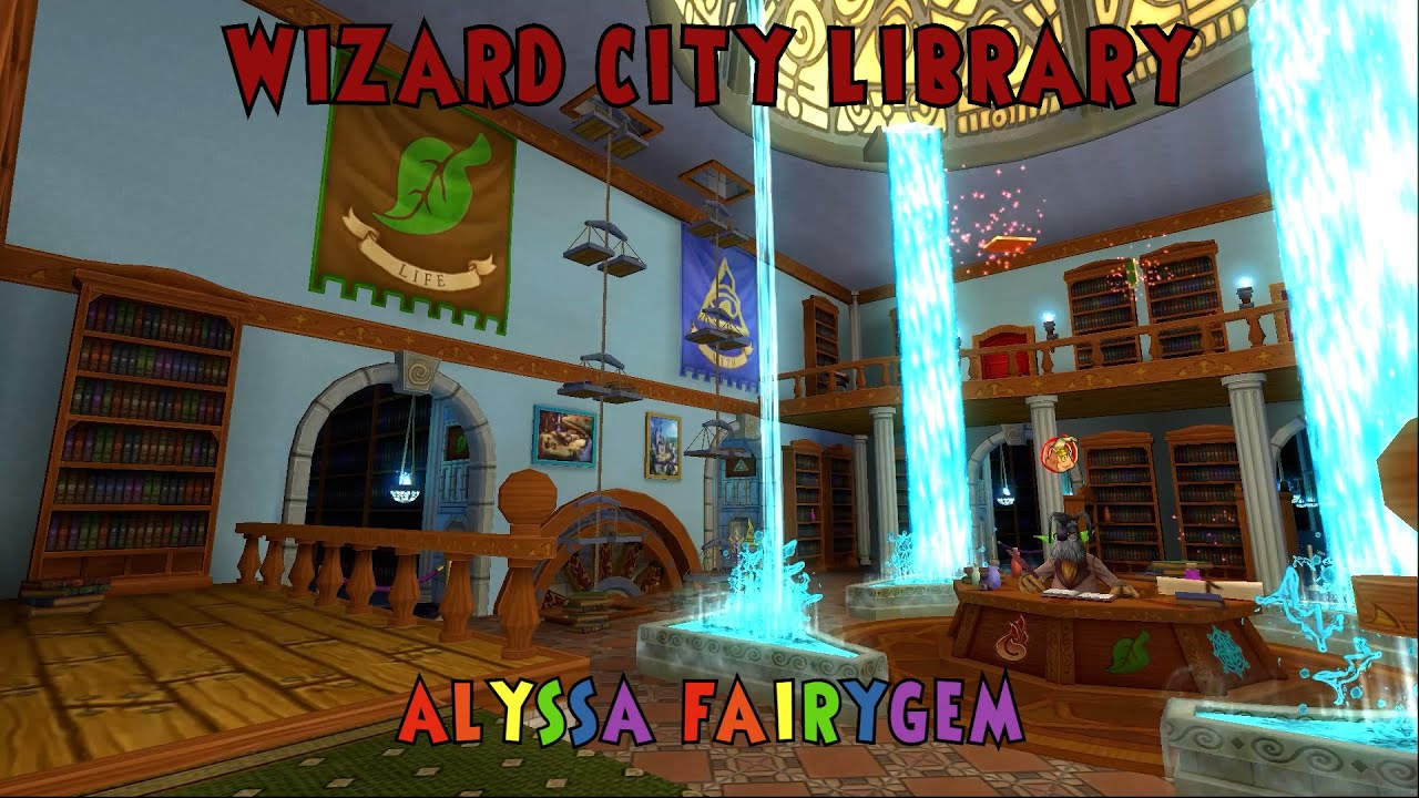 Wizard City Library - Wizard101 Ambience W/O Music - YouTube