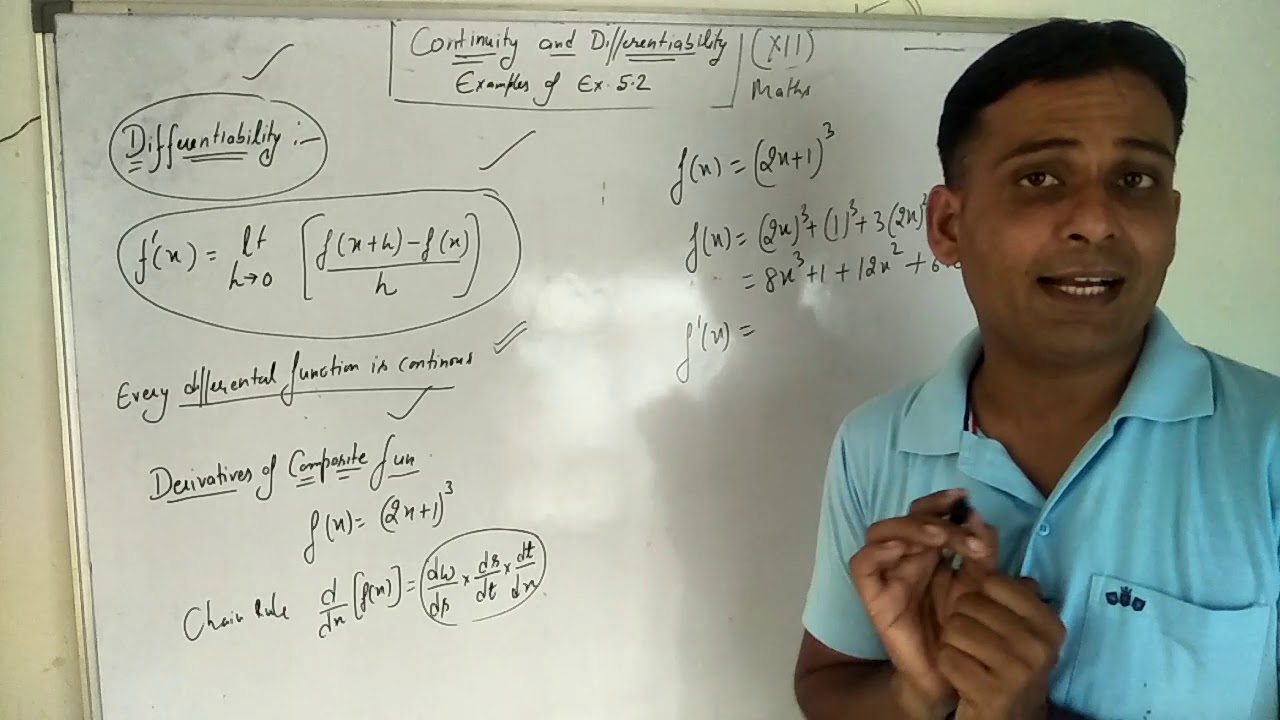 12th Maths Examples of Ex 5.2 Countunity and Differenability Deepak ...