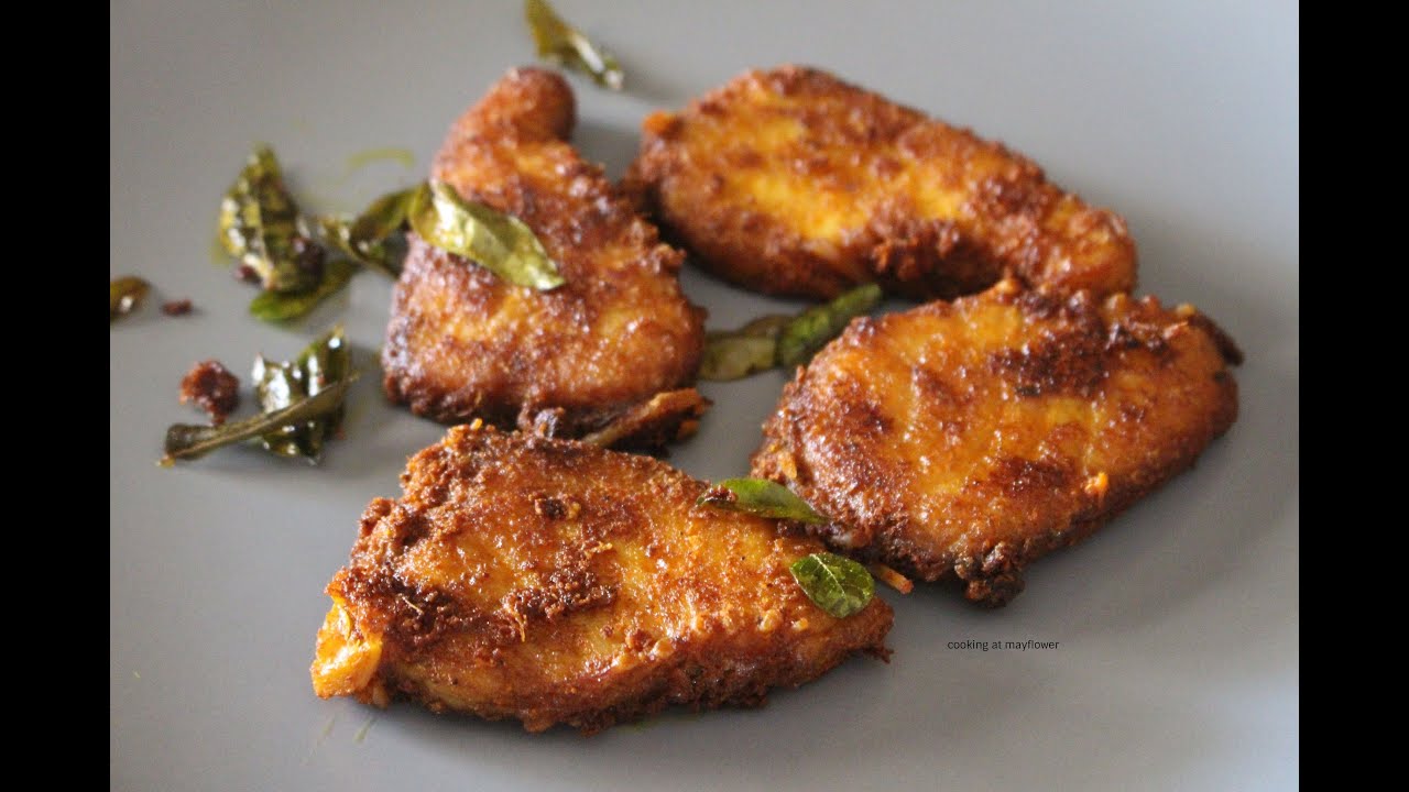 Kerala Fish fry / Meen Varuthathu / How to make fish fry - YouTube