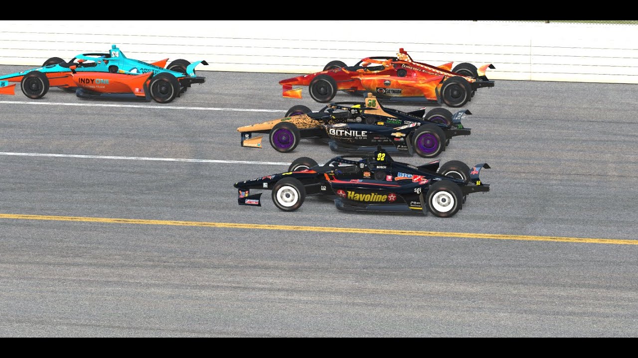 iRacing - First Gear IndyCar League at Talladega - Race 4 - YouTube