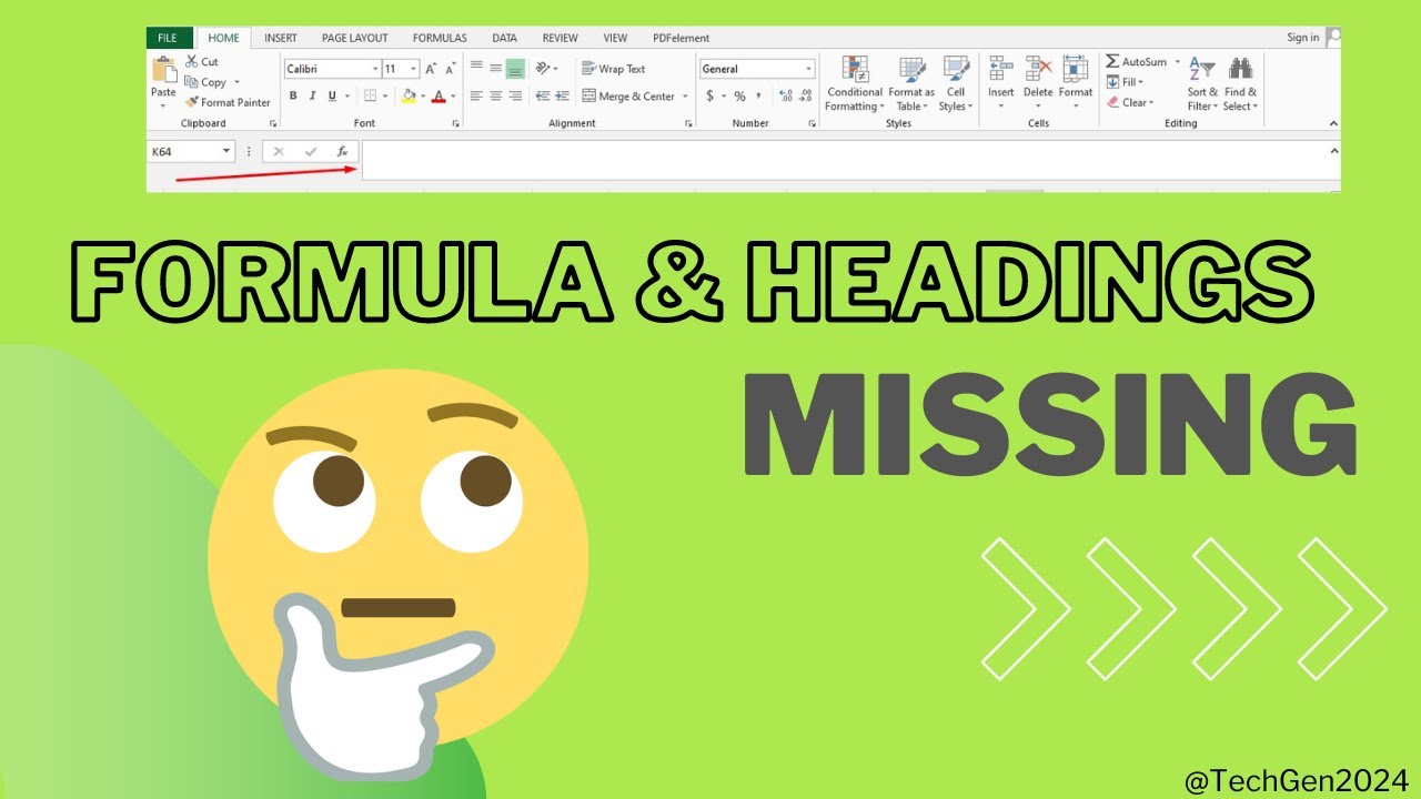 Fix excel formula bar & heading in not showing || Windows 10/11 - YouTube
