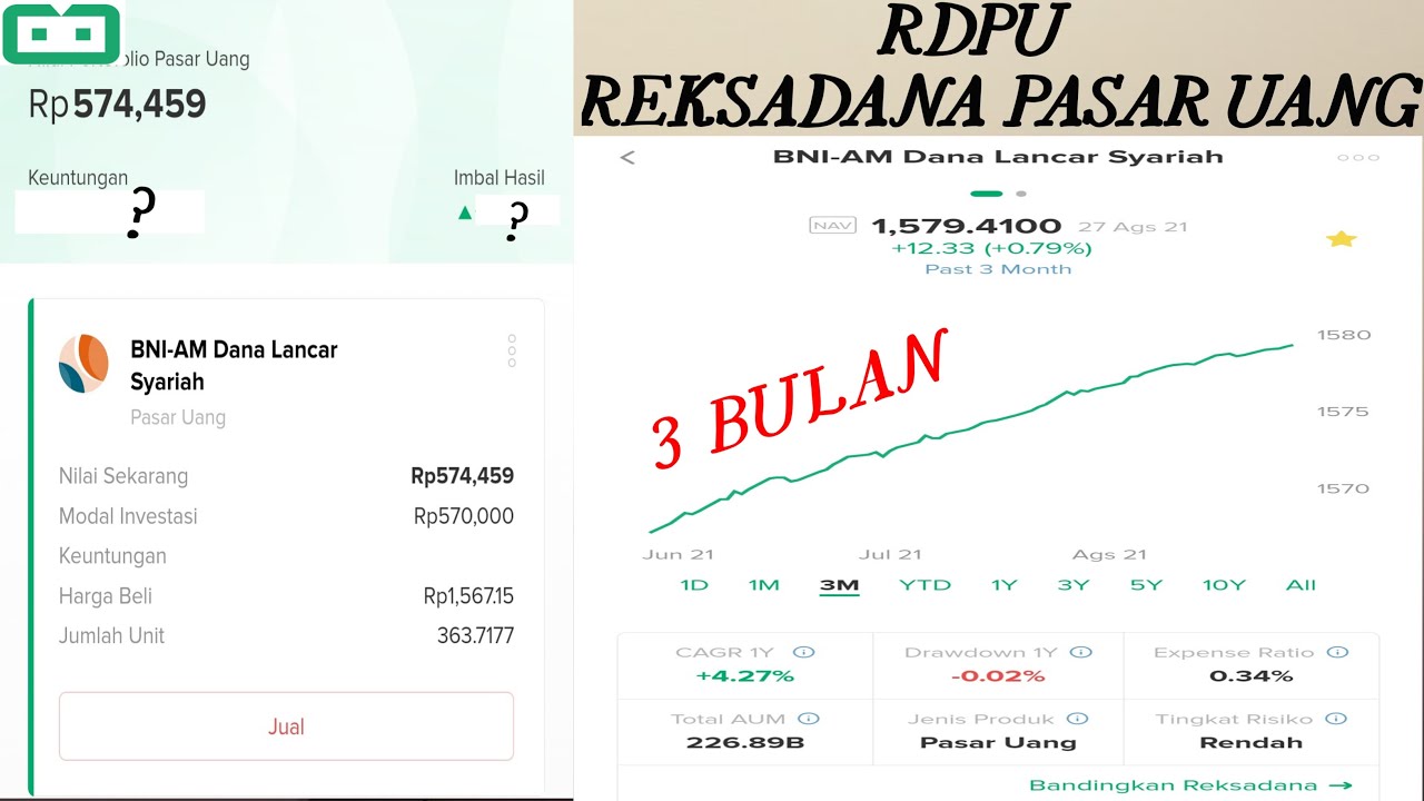 Review Hasil Reksadana Pasar Uang (RDPU) 3 Bulan di Bibit - YouTube