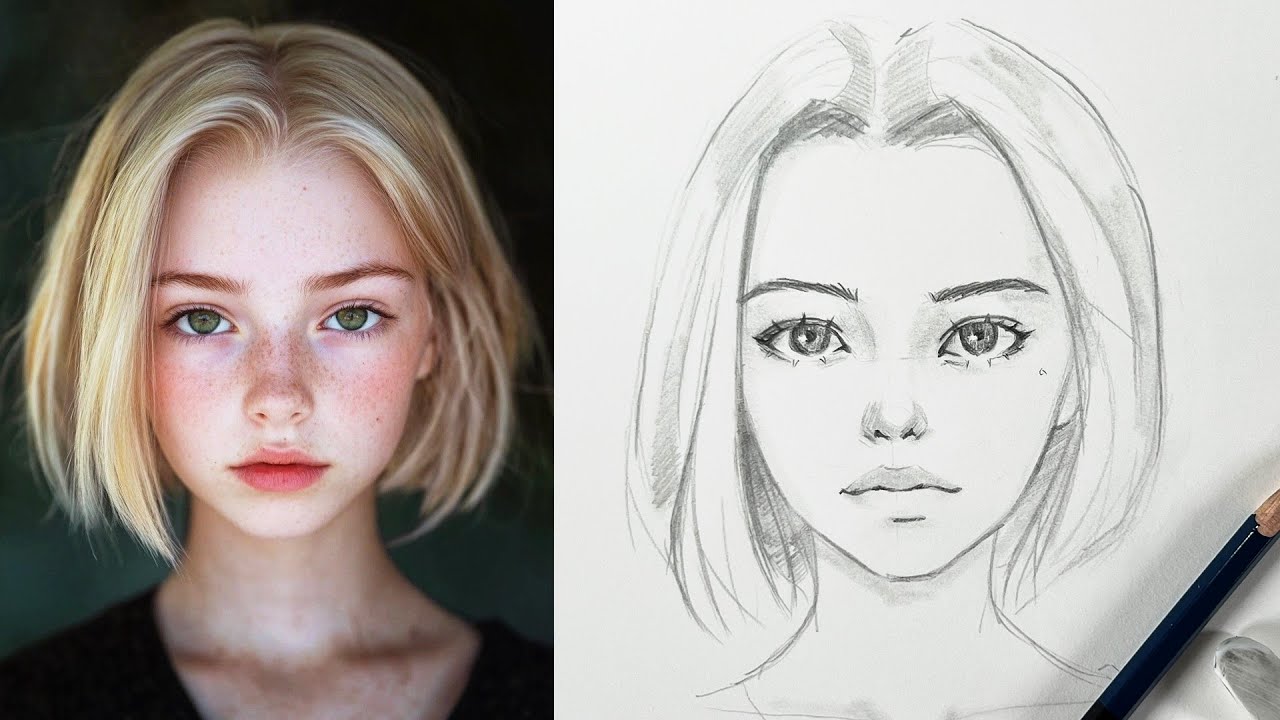 Learn to Drawing a Basic Face Step by Step - YouTube