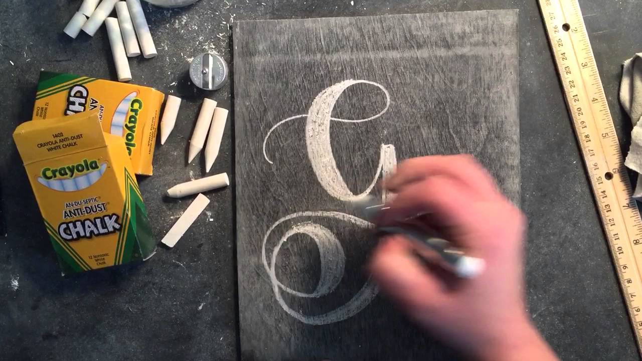 SheShe Design Chalk Script Lettering UPPERCASE G - YouTube