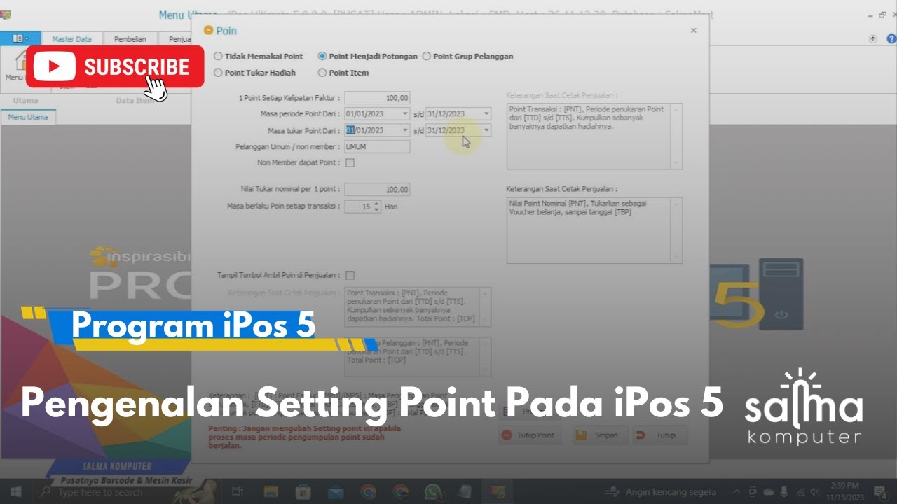 100 - Pengenalan Setting Point Pelanggan Pada iPos 5 - YouTube