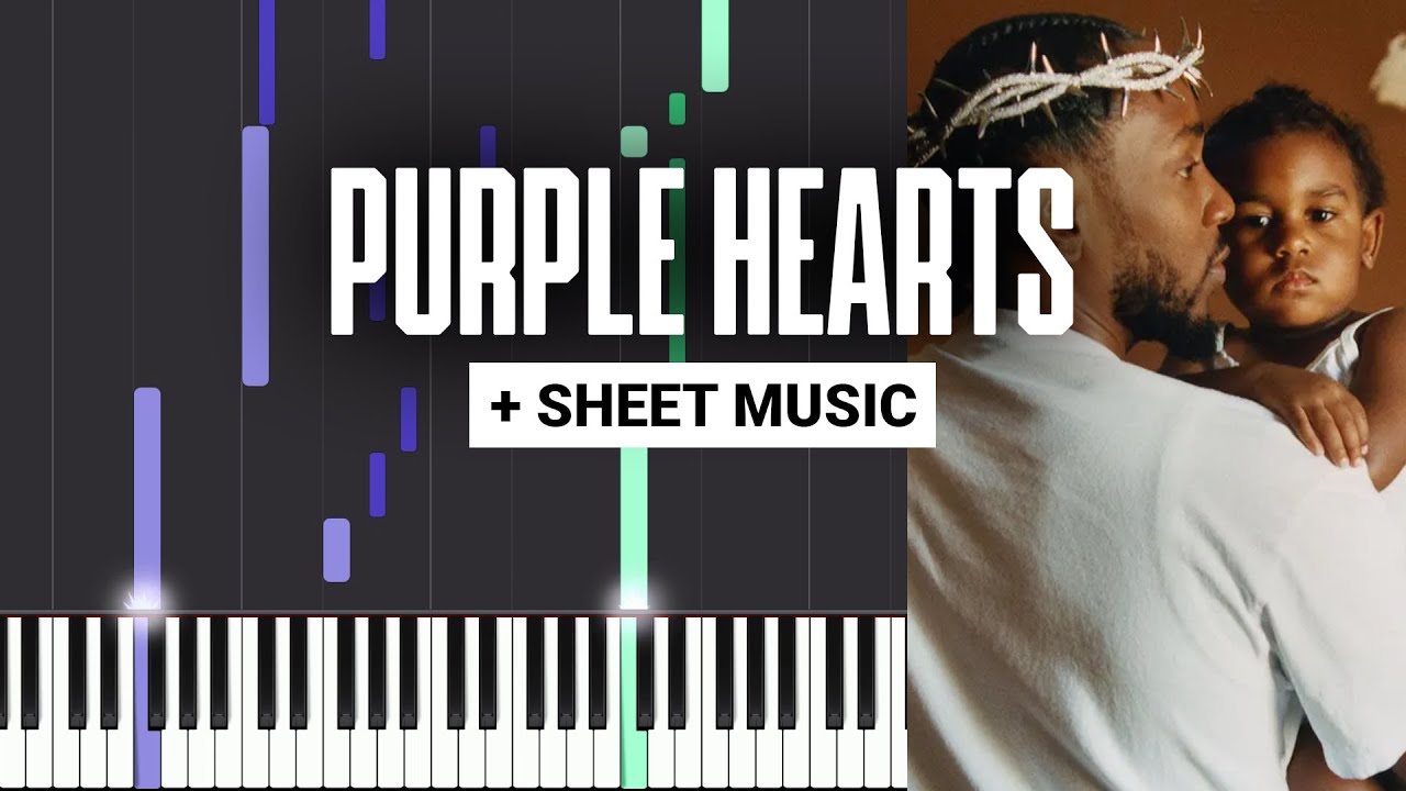 Purple Hearts - Kendrick Lamar - Piano Tutorial + MIDI - YouTube
