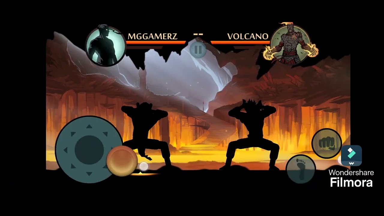 fighting with an epic boss volcano in shadow fight 2 - YouTube
