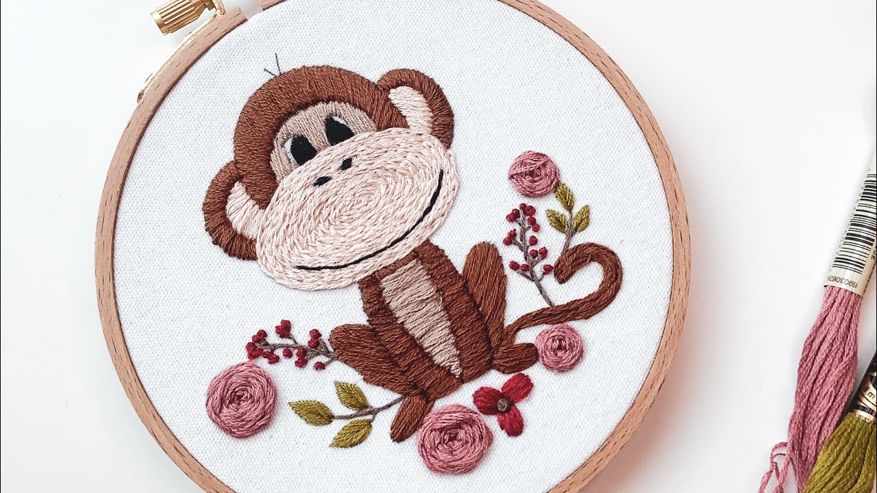 Cheeky Monkey Embroidery Tutorial | Embroidery for Beginners ...