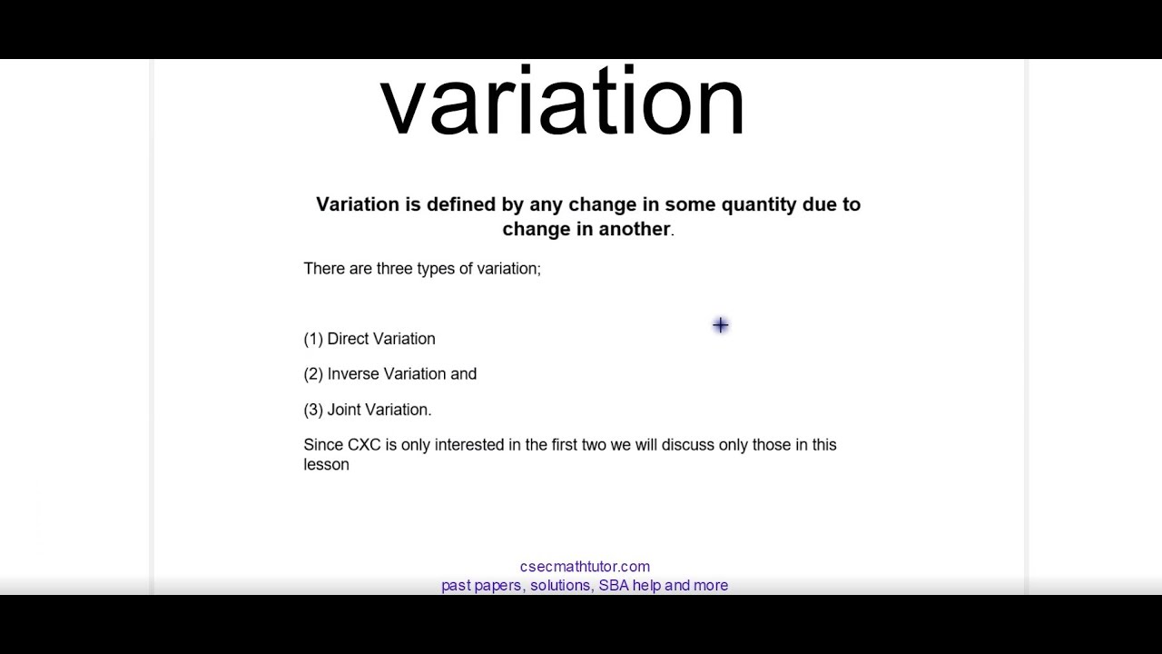 Variation - YouTube