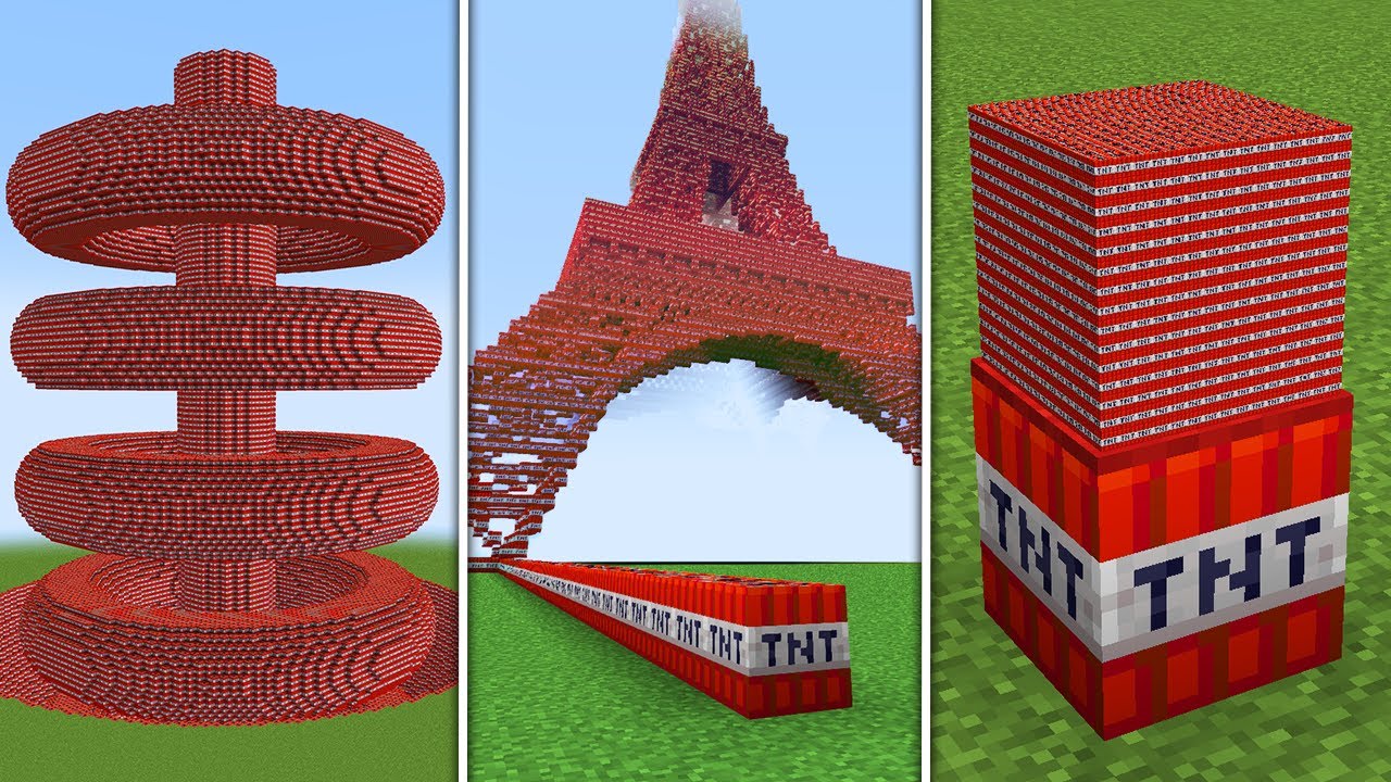 these 100 tnt experiments of ALL are greatest in Minecraft - YouTube