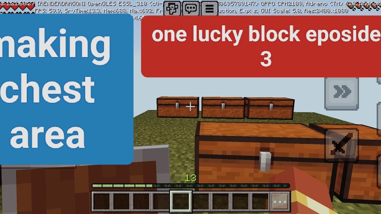 making chest area in one lucky block|must seee everyone building a ...