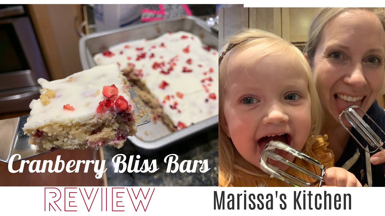 Cranberry Bliss Bars Review | Marissa's Kitchen - YouTube