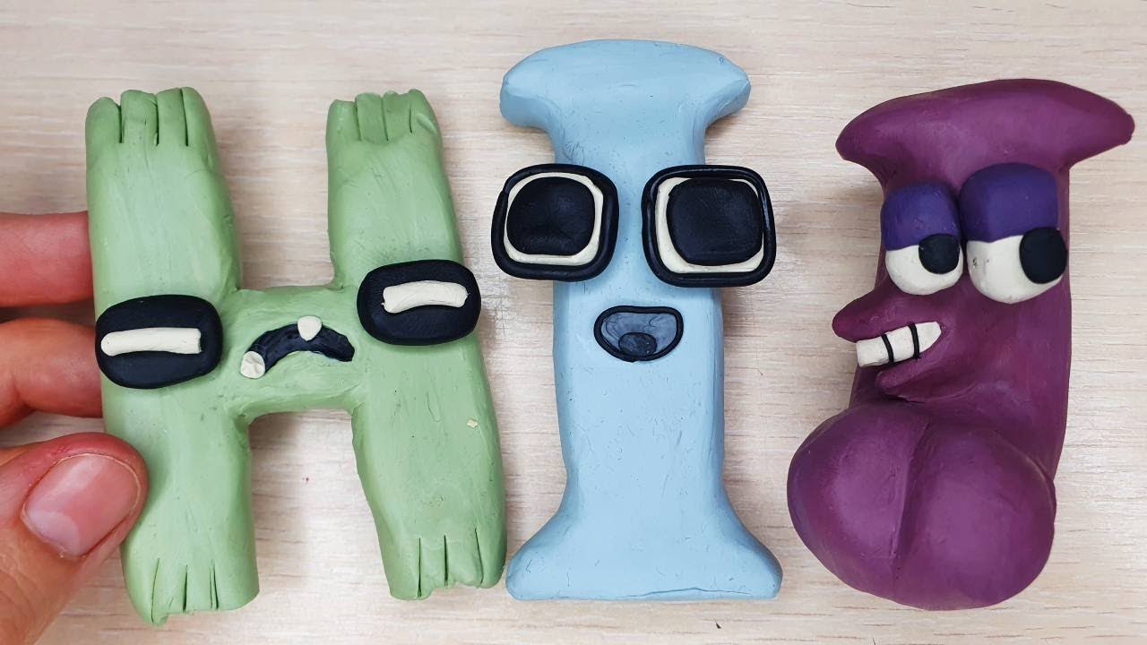 Making Alphabet Lore HIJ Clay Craft - YouTube
