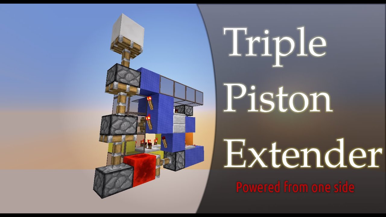Awesome expandable triple extender powered from one side! | Minecraft ...