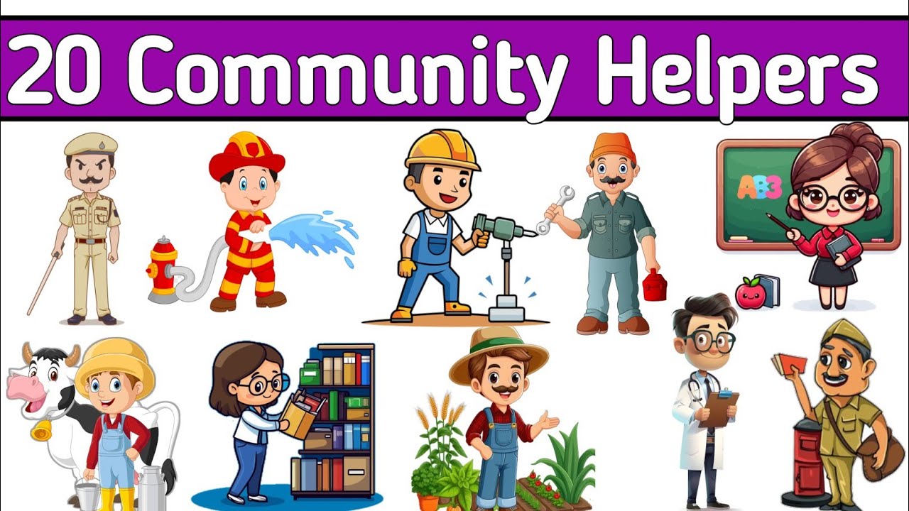 20 community helpers | our helpers name | | jobs for kids | professions ...