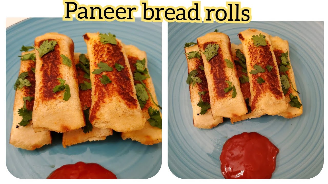 Paneer Bread Roll| Chicken paneer bread roll | Bread Paneer Roll recipe ...