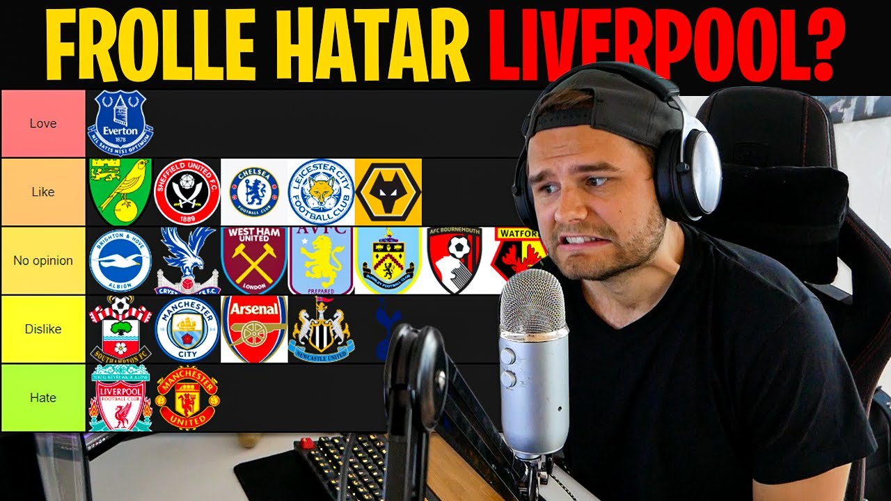 PREMIER LEAGUE Tier LIST Fans Blir SKITARGA YouTube premier-league-tier-list-fans-blir-skitarga-youtube