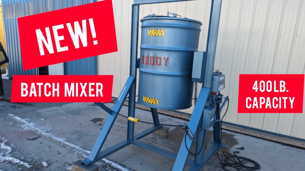 BUDDY 400Lb. Batch Tumble Mixer - YouTube