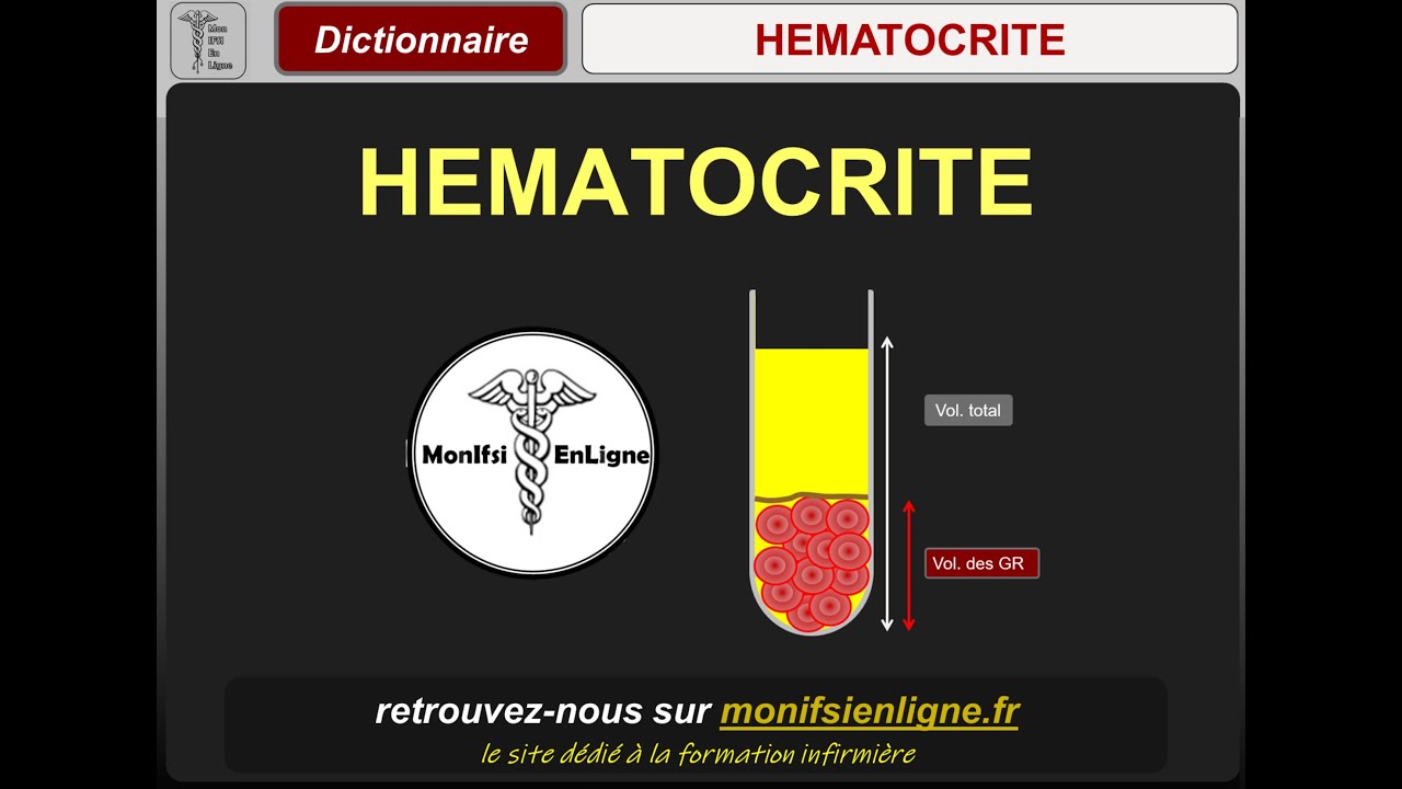 HEMATOCRITE : élément du bilan sanguin pour IFSI - Définition et ...
